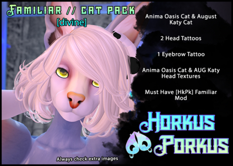 Second Life Marketplace - [HkPk] Familiar for Anima Oasis Cat & AUG ...